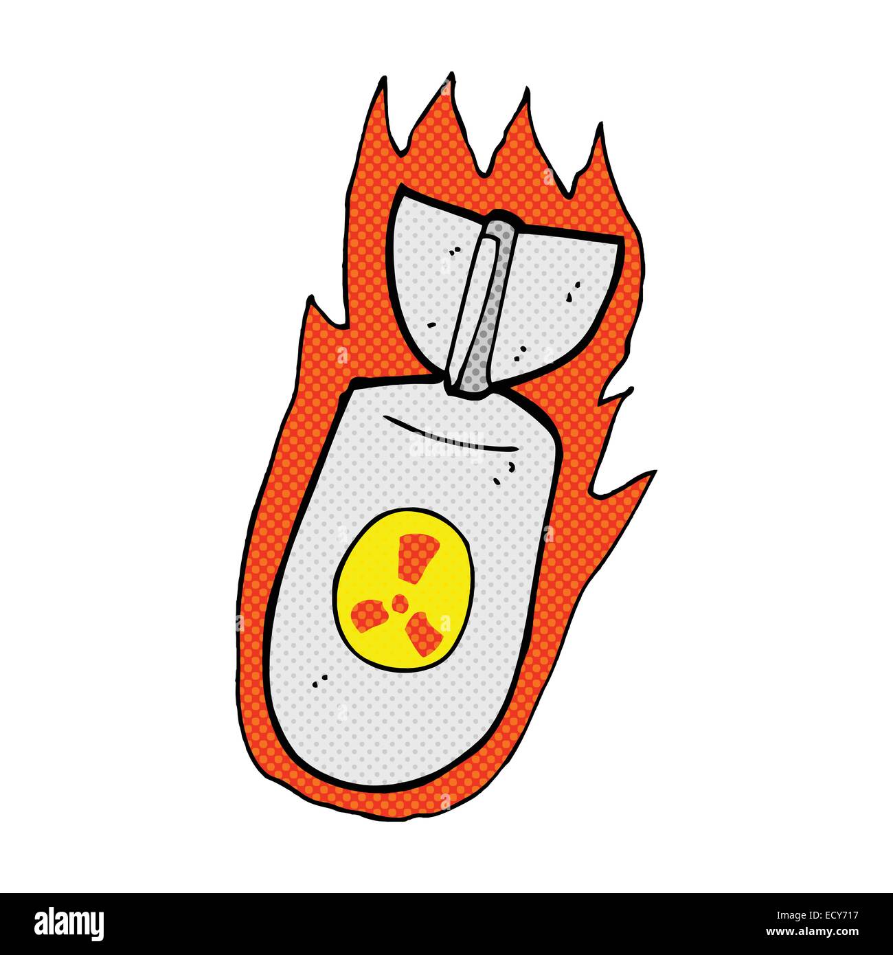 retro comic book style cartoon atom bomb Stock Vector Image & Art - Alamy