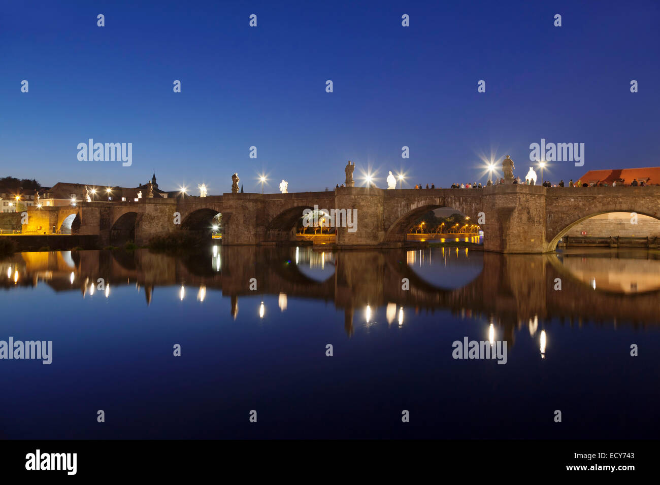 Old Main Bridge, Würzburg, Lower Franconia, Bavaria, Germany Stock ...
