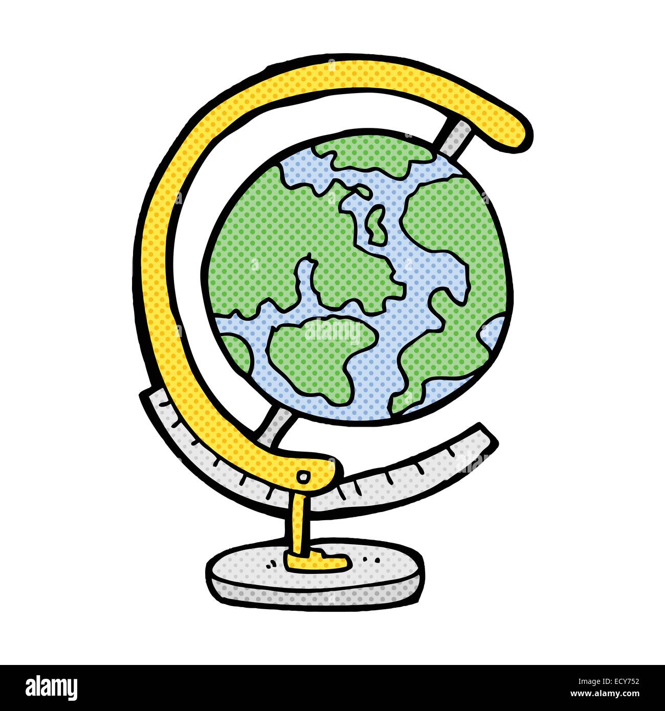 retro comic book style cartoon globe Stock Vector Image & Art - Alamy