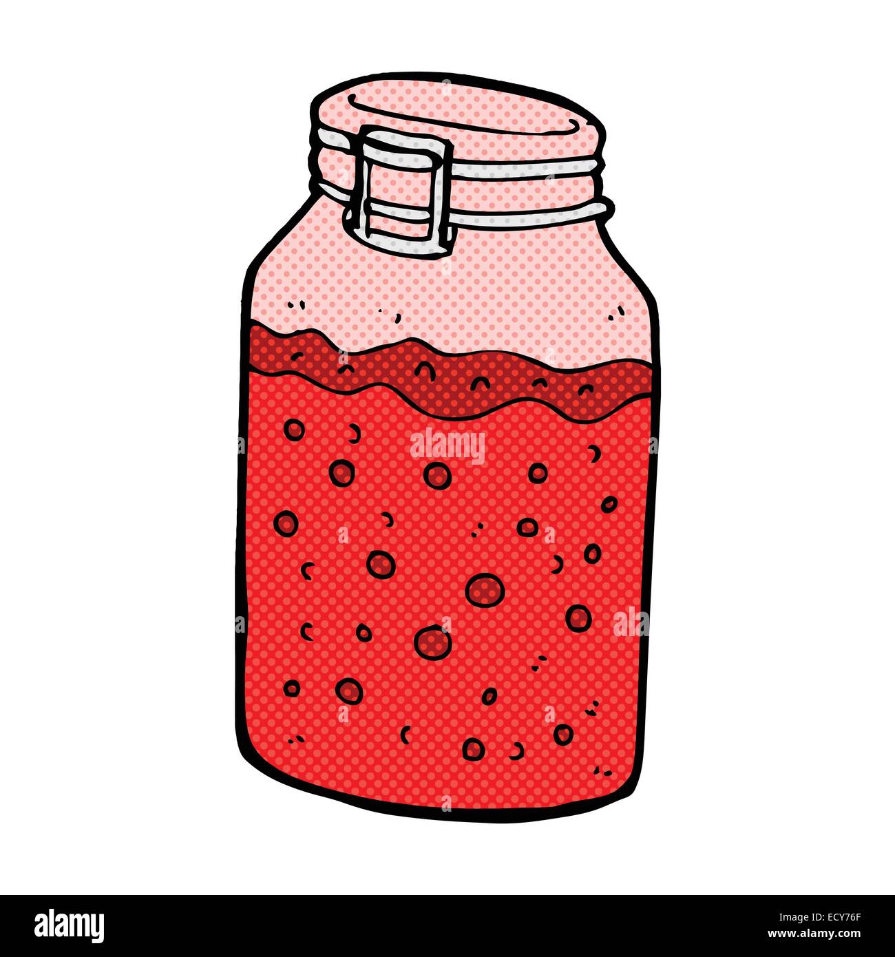 retro comic book style cartoon home made preserve Stock Vector Image ...