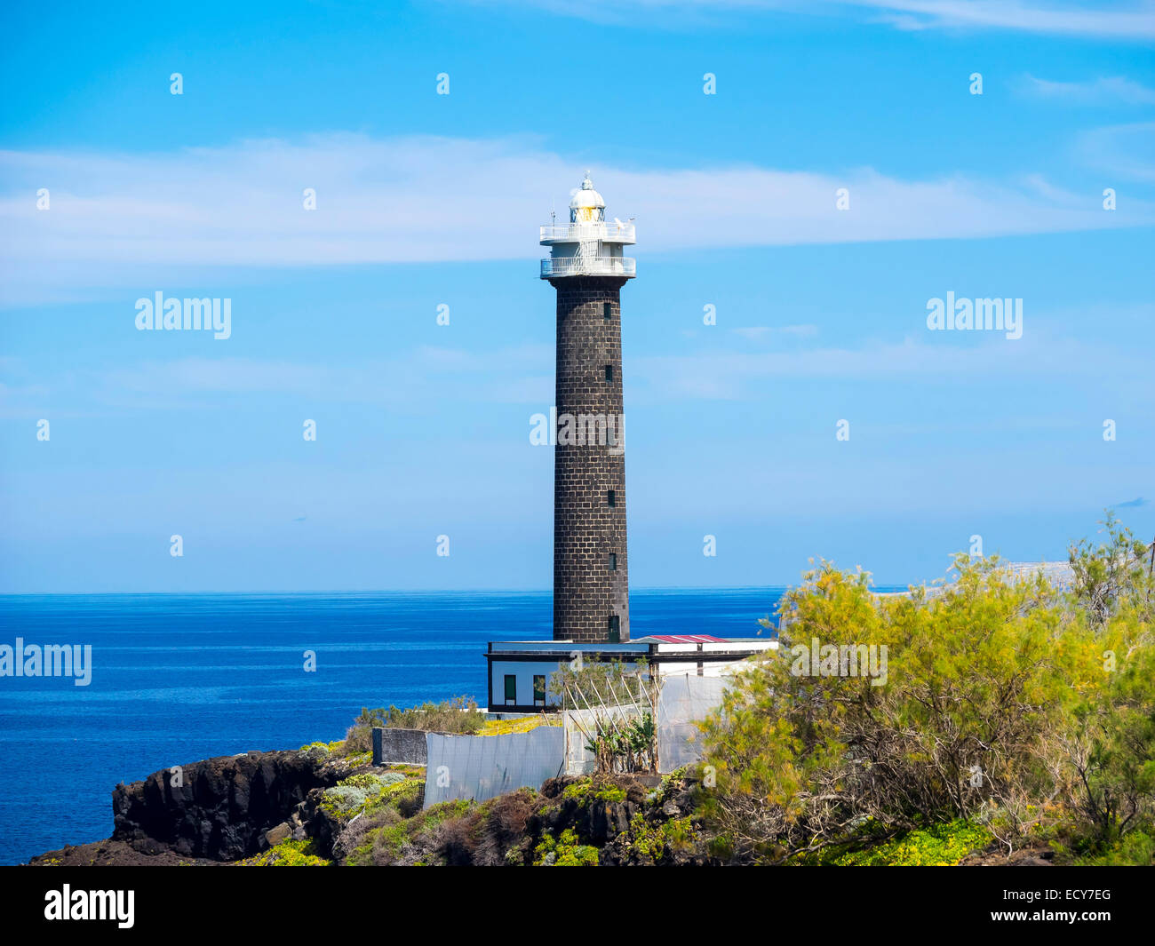 Lighthouse near Punta Talavera, La Fajana, Barlovento, La Palma, Canary ...