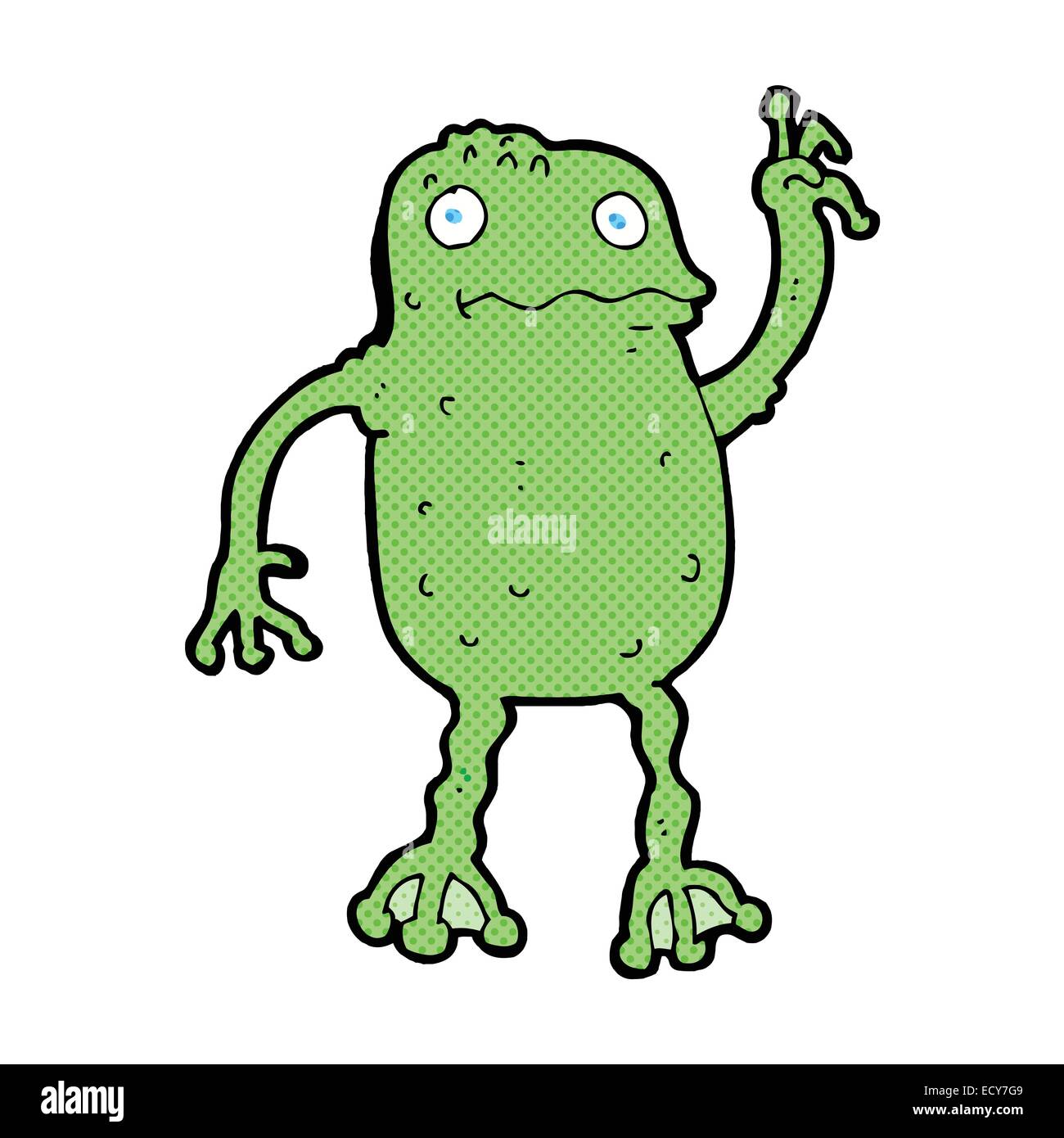 Frog waving illustration Stock Vector Images - Alamy