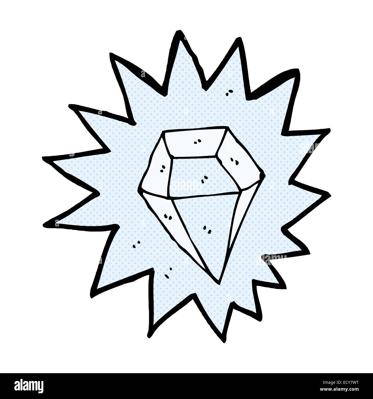 retro comic book style cartoon huge diamond Stock Vector Image & Art ...