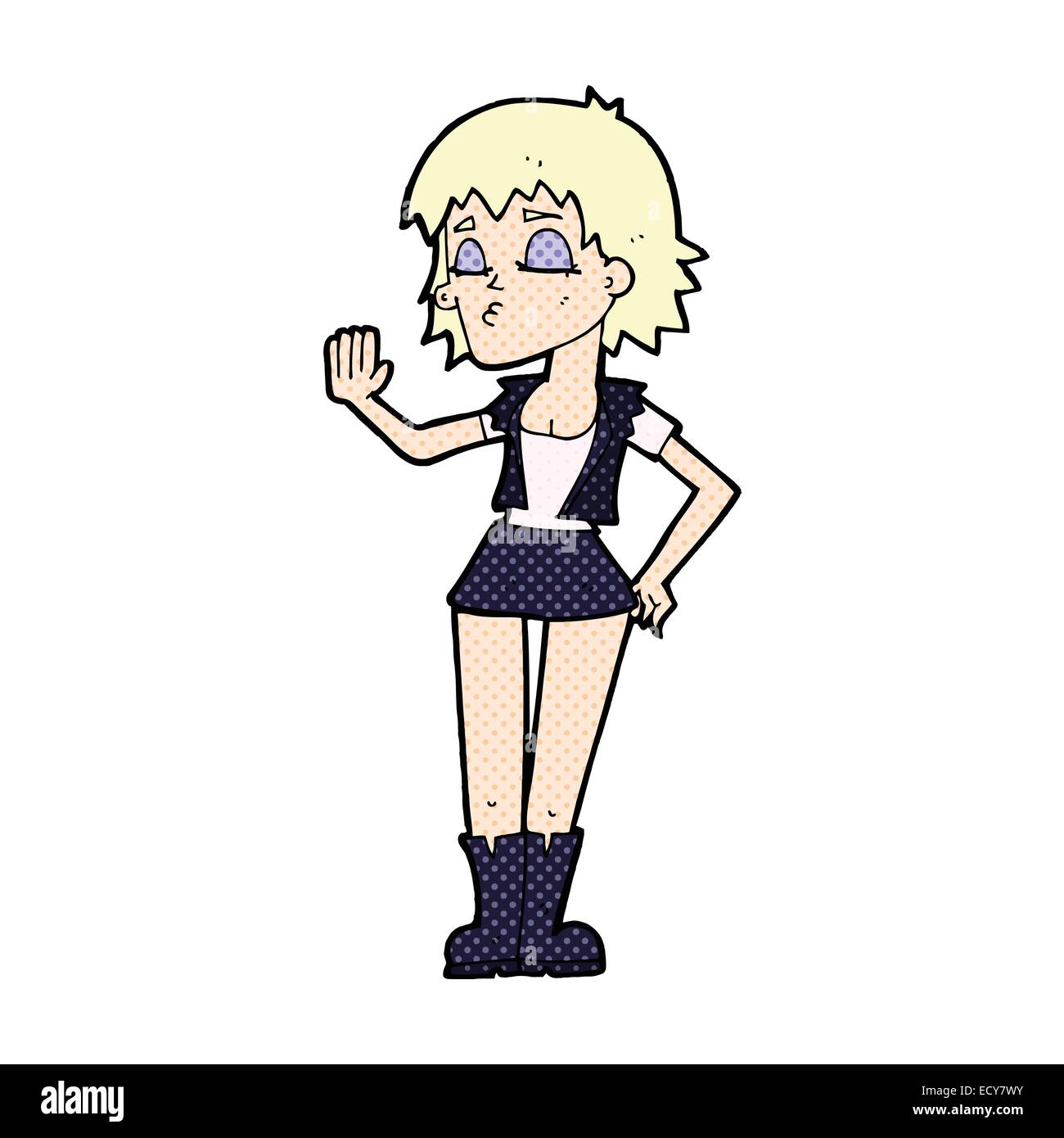 retro comic book style cartoon cool girl Stock Vector Image & Art - Alamy