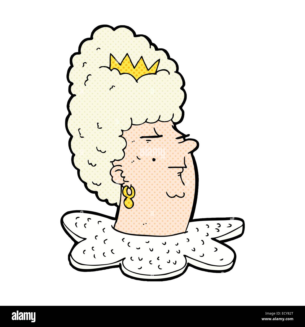 retro comic book style cartoon queen head Stock Vector Image & Art - Alamy