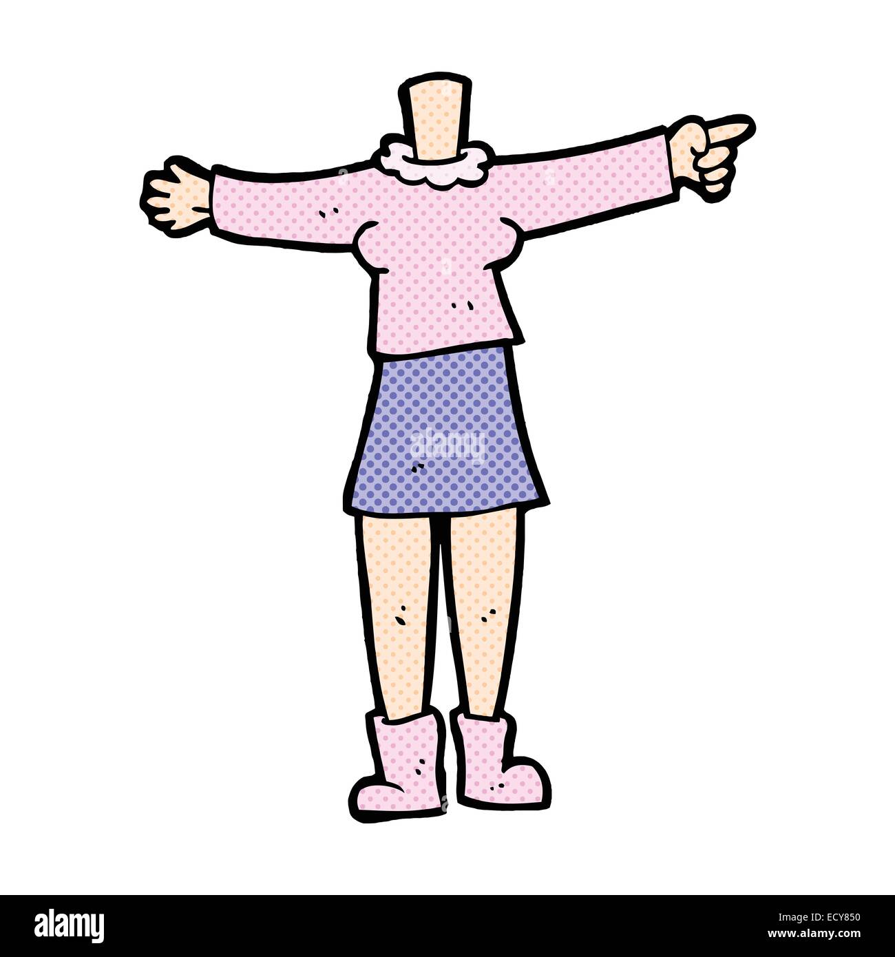 retro comic book style cartoon female body Stock Vector Image & Art - Alamy