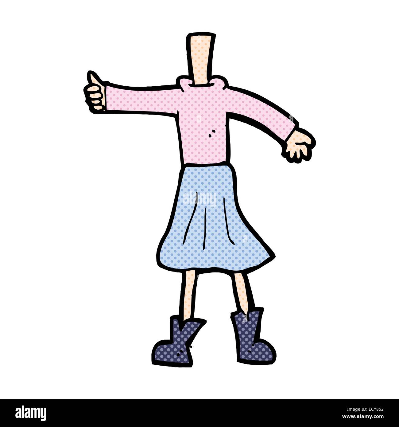 retro comic book style cartoon female body Stock Vector Image & Art - Alamy