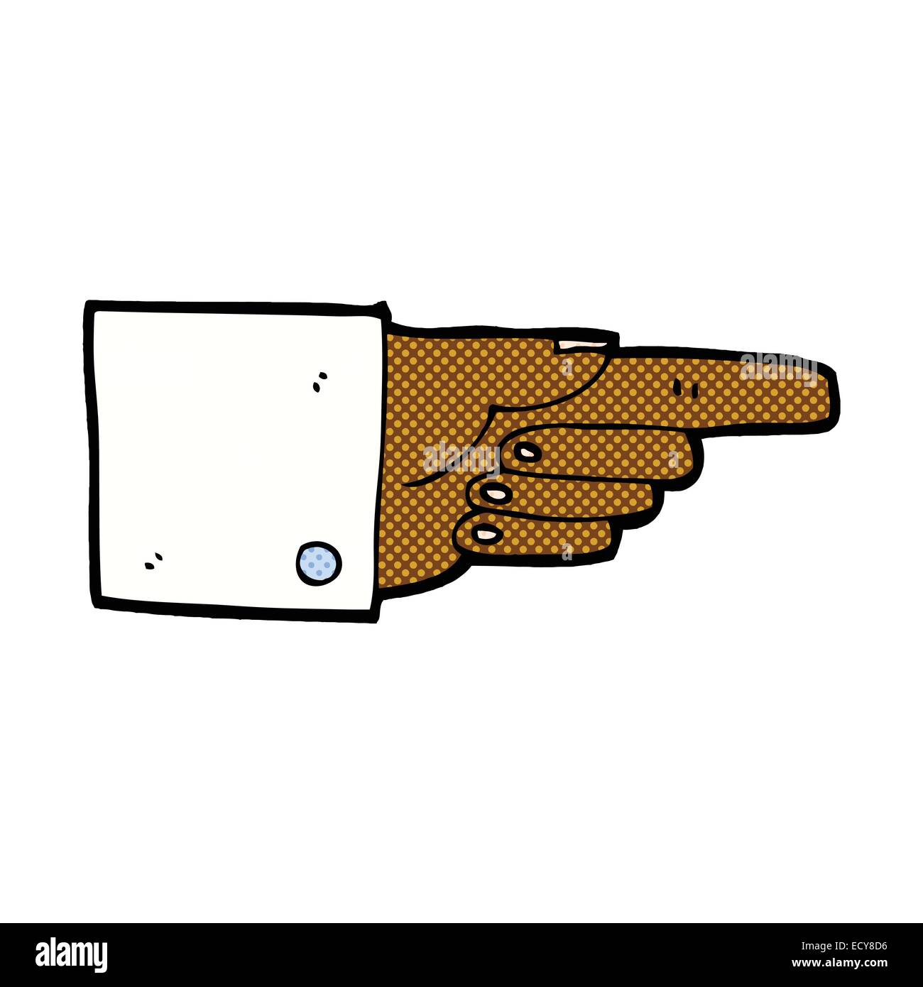 retro comic book style cartoon pointing hand Stock Vector Image & Art ...