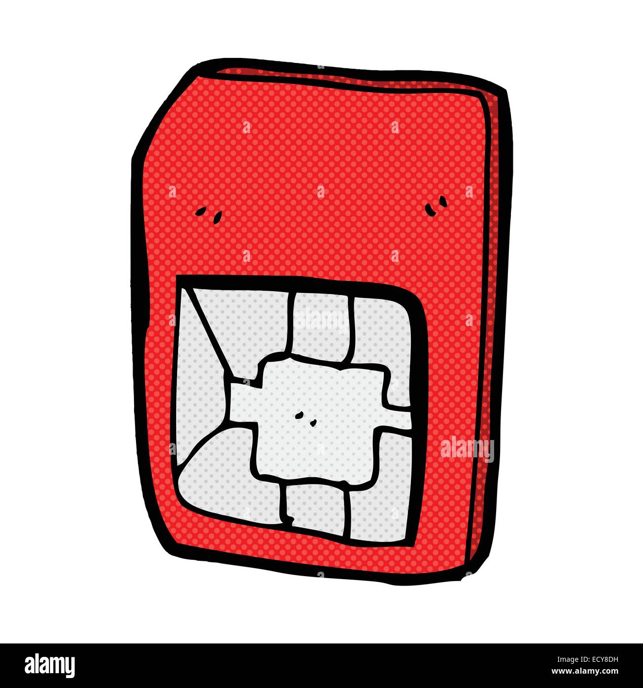 retro comic book style cartoon sim card Stock Vector Image & Art - Alamy