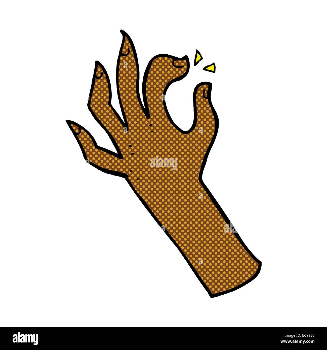 retro comic book style cartoon hand symbol Stock Vector Image & Art - Alamy