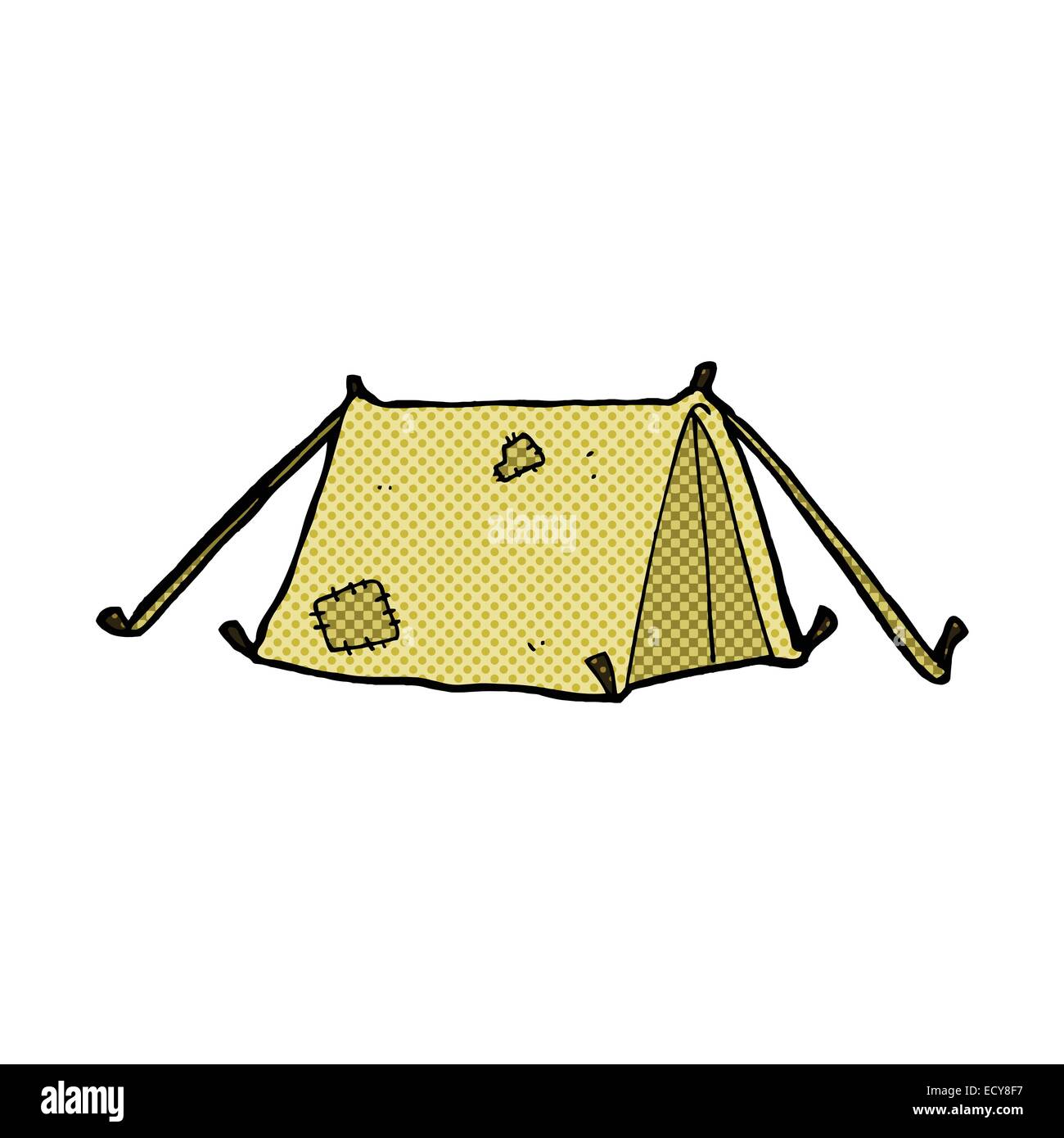 retro comic book style cartoon traditional tent Stock Vector Image ...