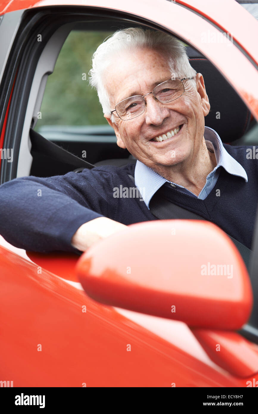 Old man driving car hi-res stock photography and images - Alamy