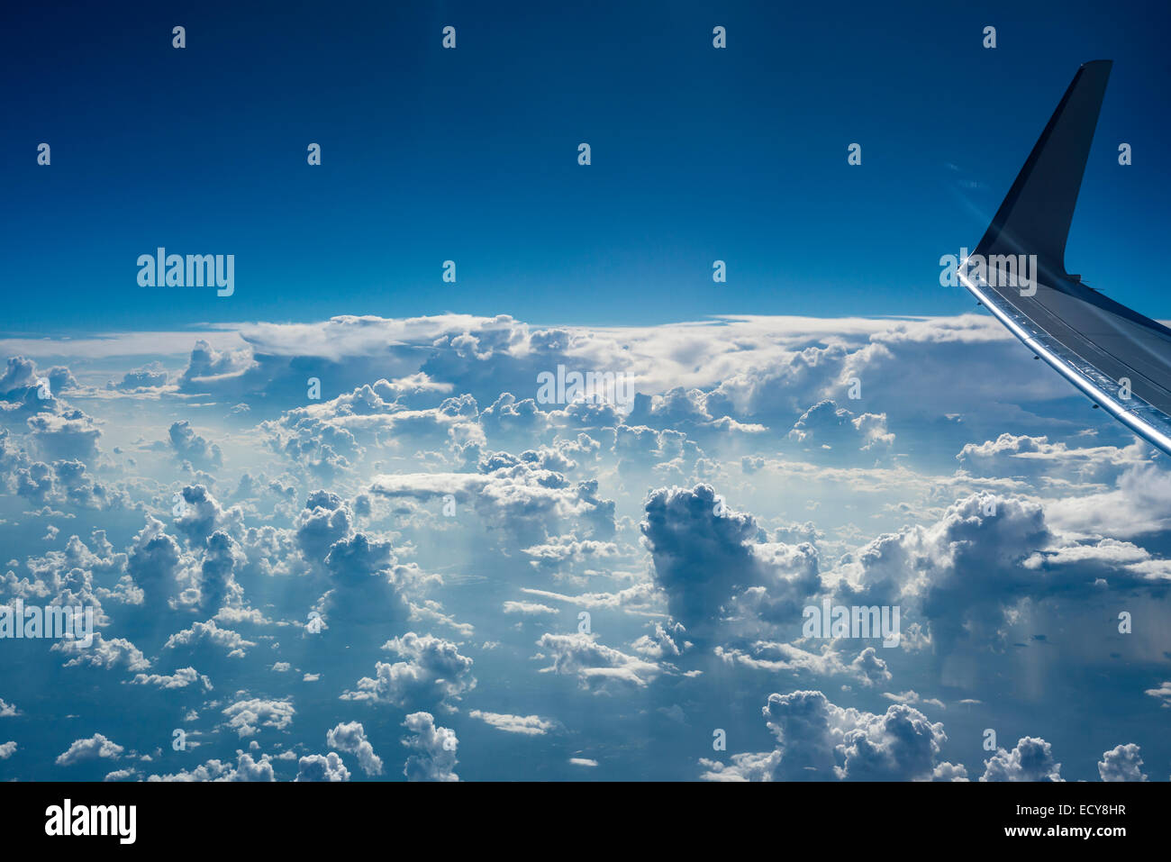 plane flying america usa airport aerial view window clouds high ...