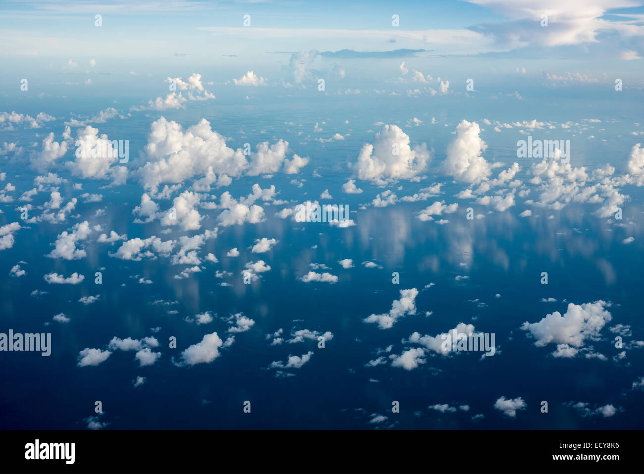 plane flying america usa airport aerial view window clouds high ...
