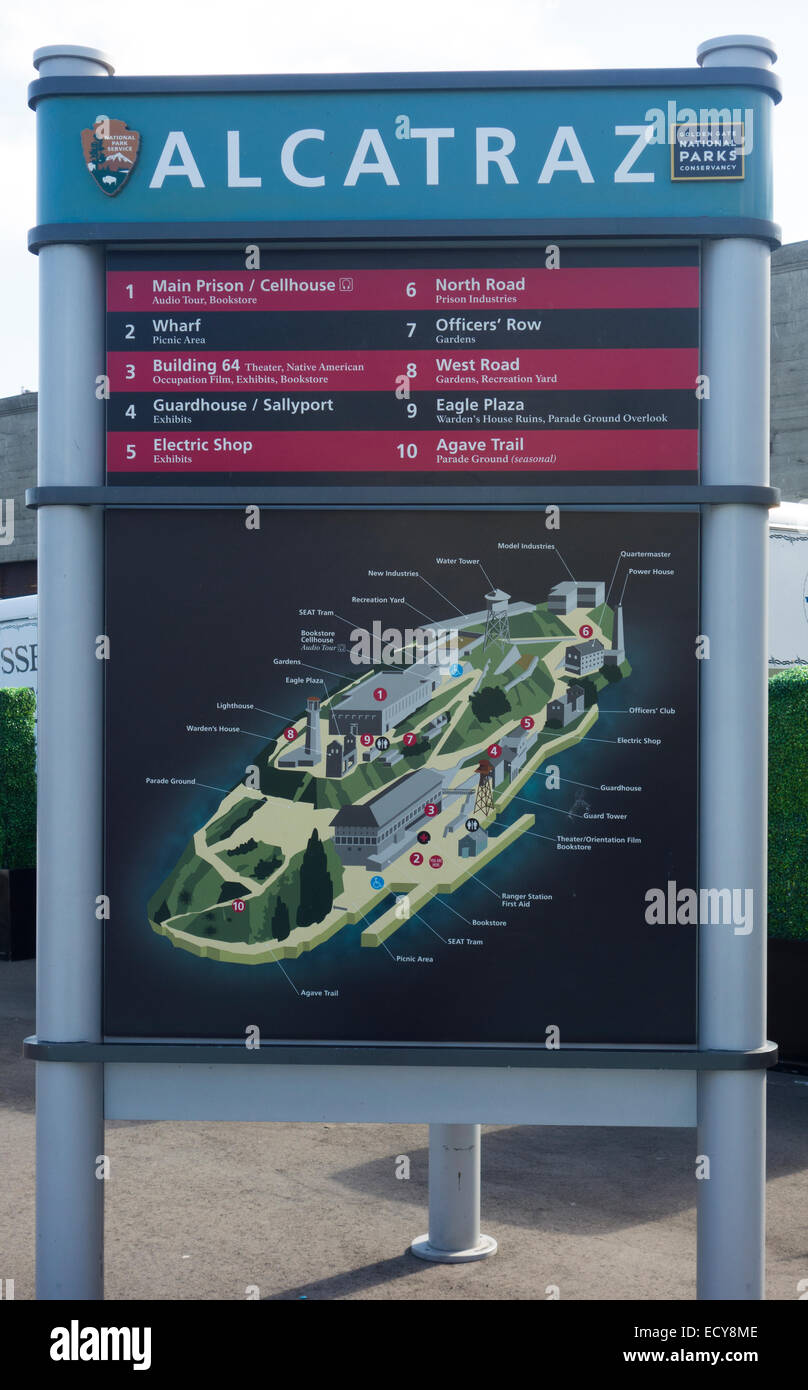 Alcatraz map hi-res stock photography and images - Alamy