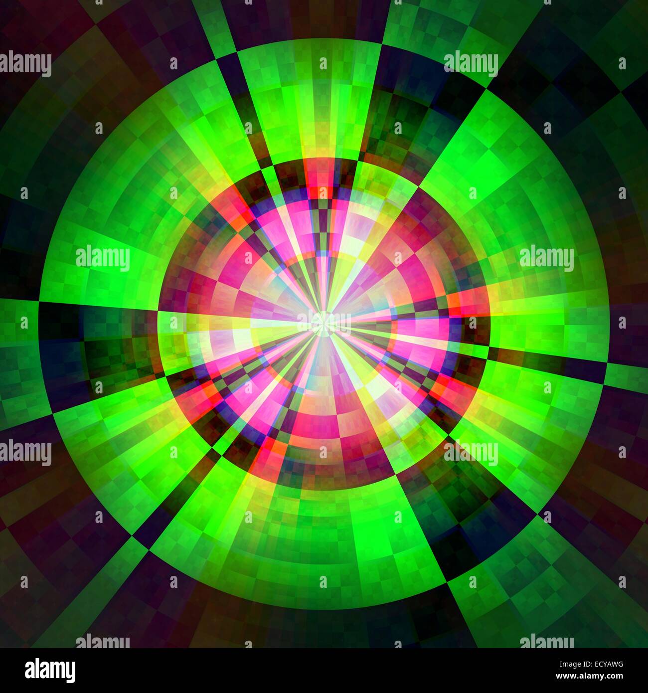 Abstract circle ornament shape background in green color Stock Photo ...