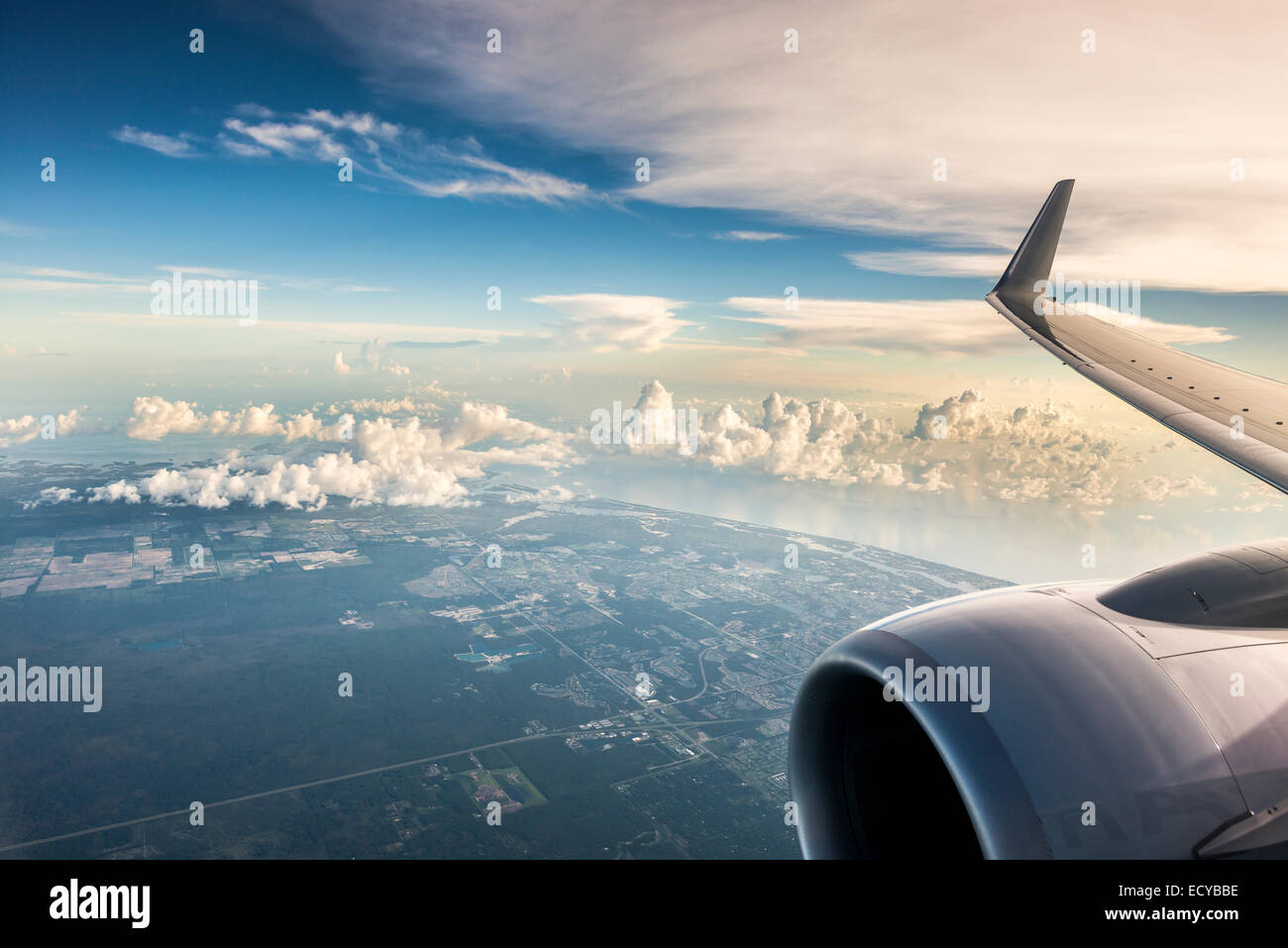plane,flying,america,usa,aerial view,florida,houses,urban,suburbs,water ...