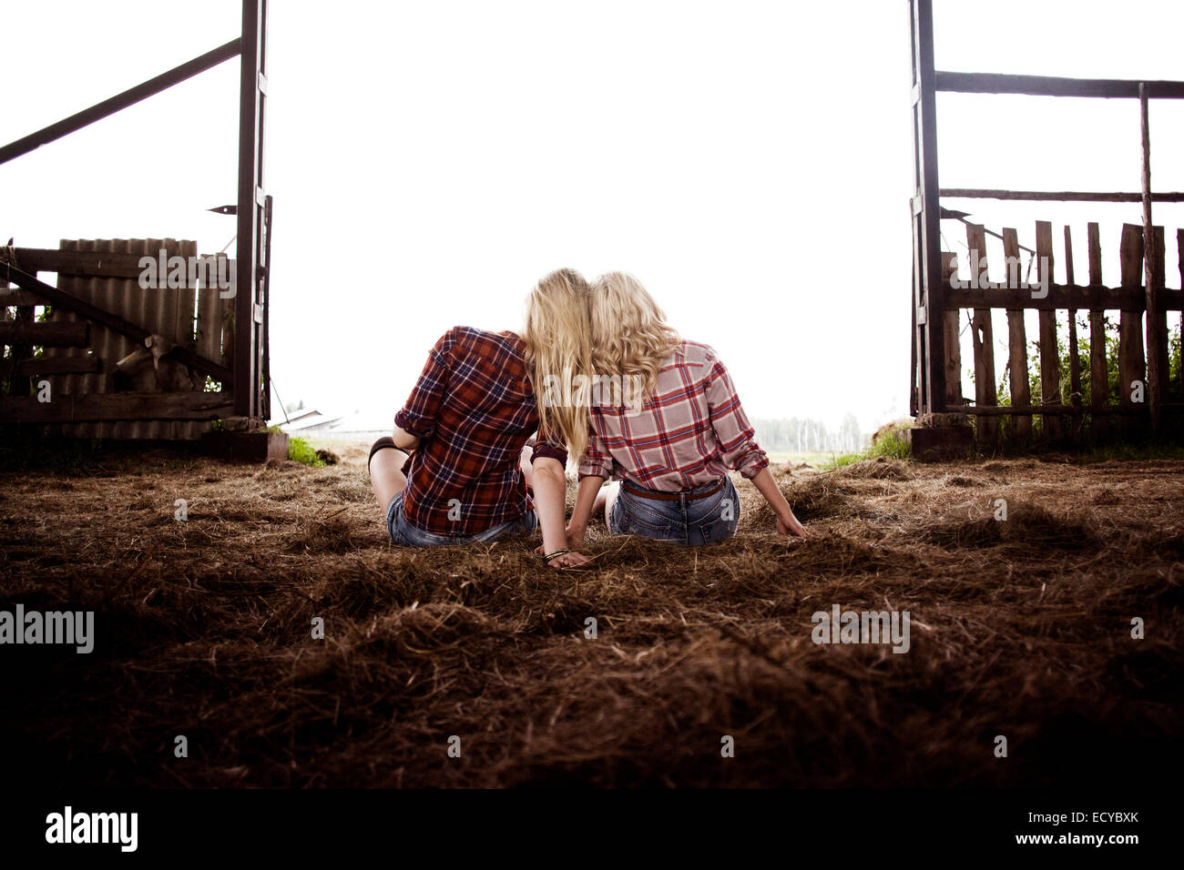 Female Sitting On Hay High Resolution Stock Photography and Images - Alamy