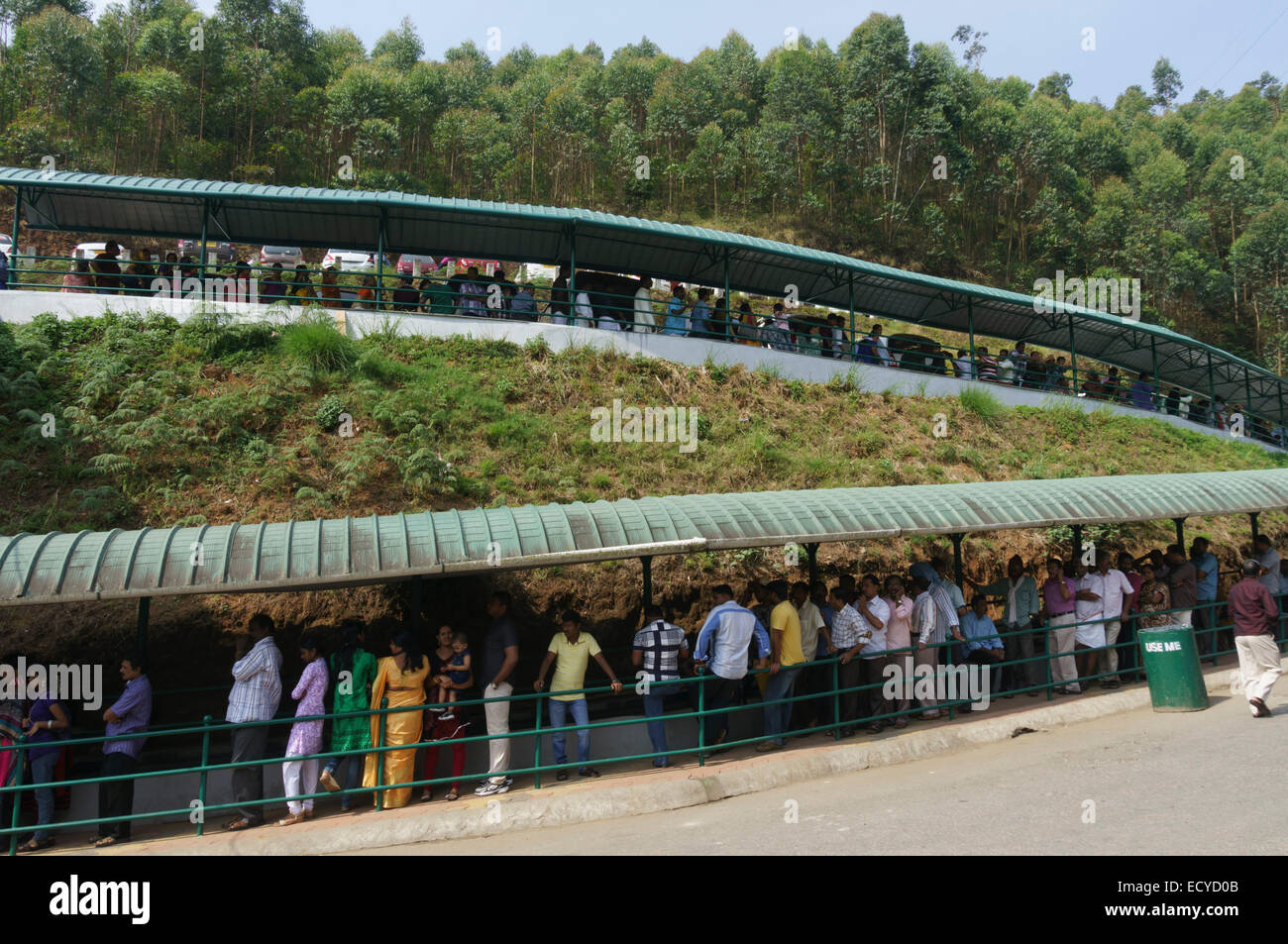 Kerala, India - Eravikulam National Park. Queue for entry Stock Photo ...