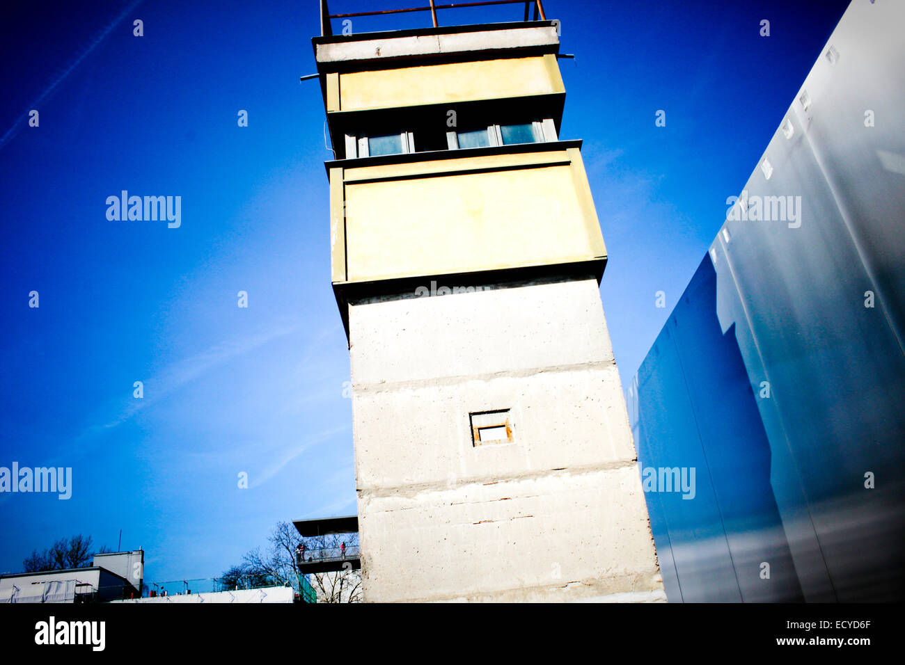 One of the Berlin Wall watchtowers, Berlin, Germany Stock Photo - Alamy
