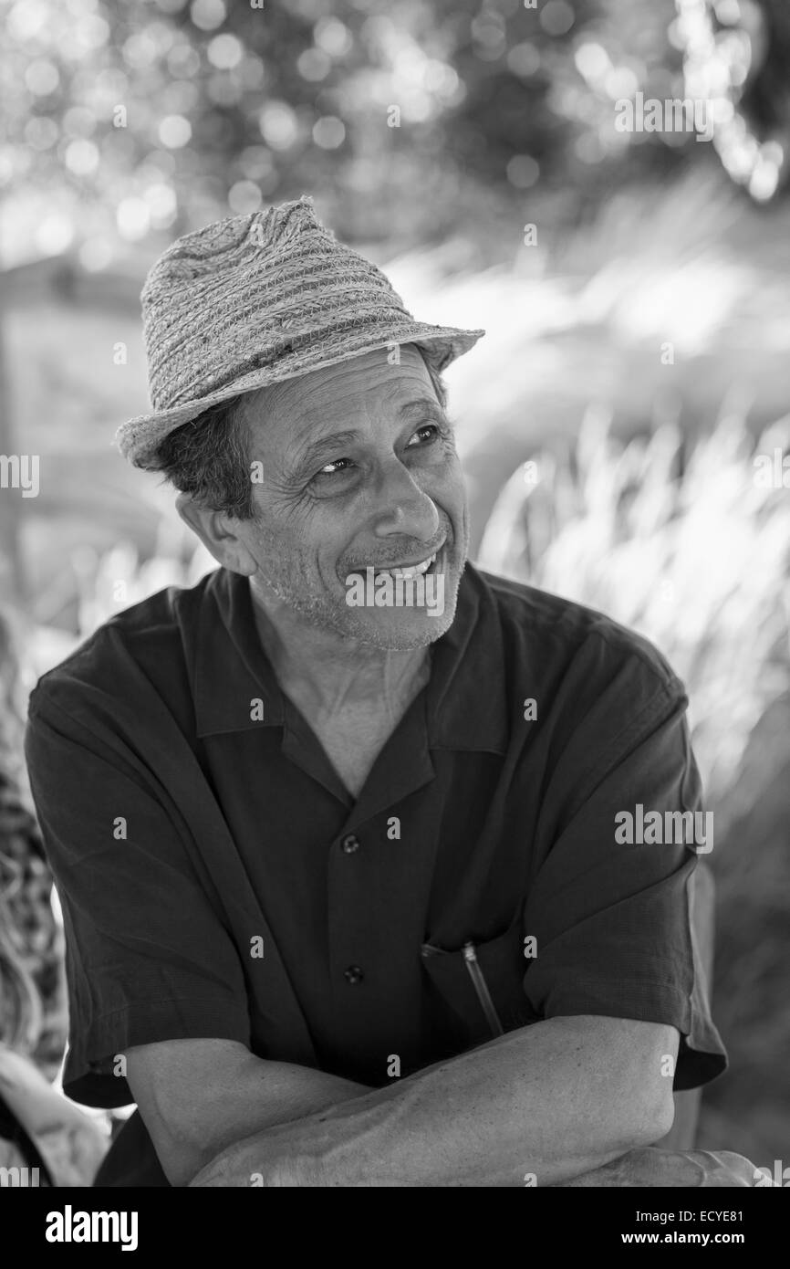Older man smiling outdoors Stock Photo - Alamy
