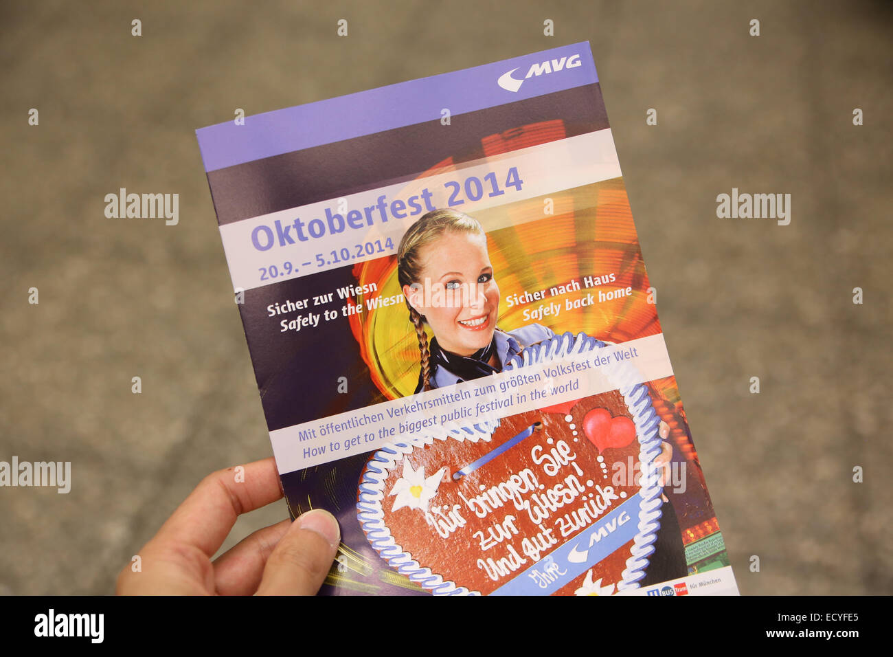 munich oktoberfest 2014 german guide Stock Photo - Alamy