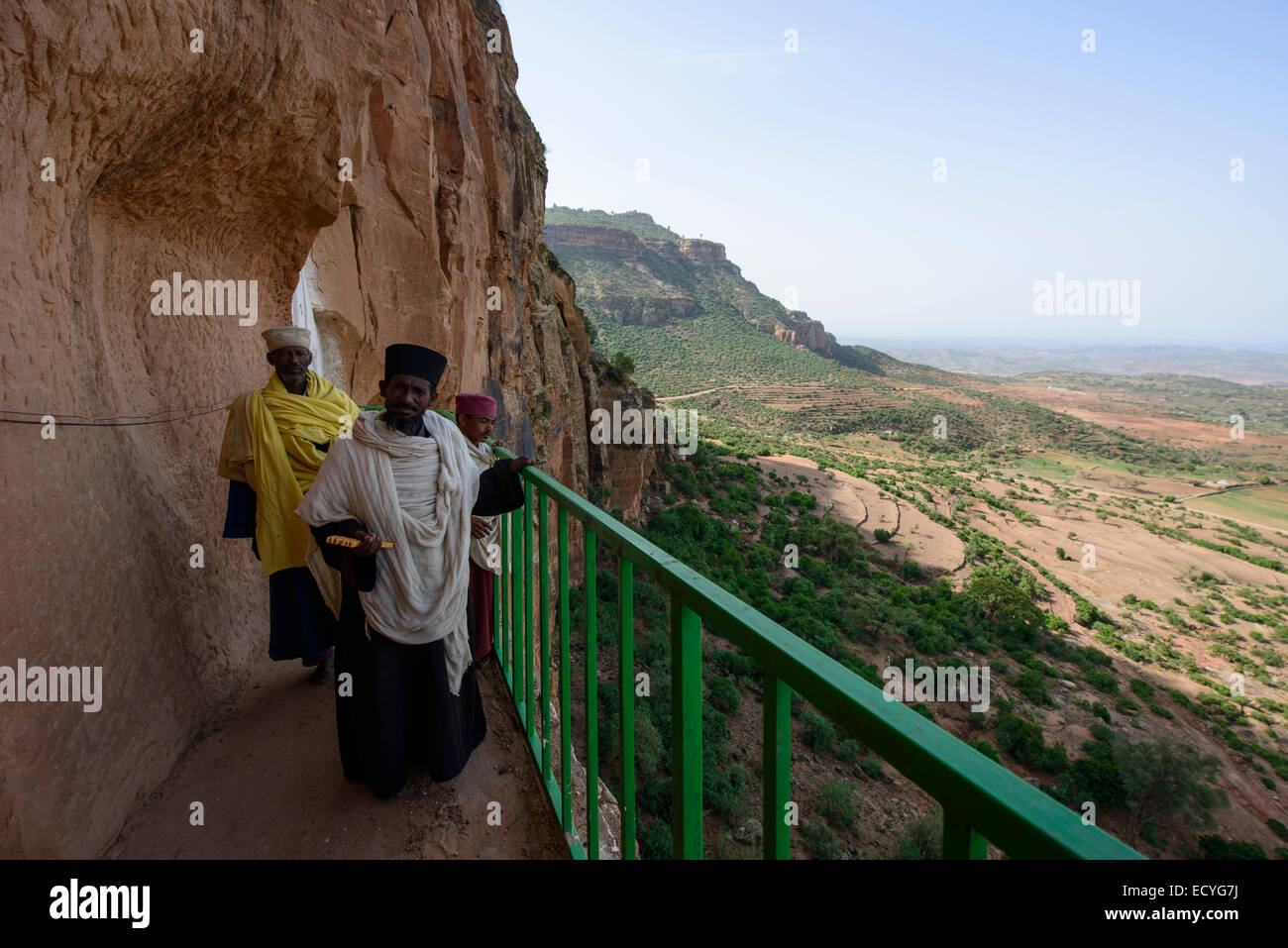 Priest at Abba Yohanni rock-hewn church, Tigray, Ethiopia Stock Photo ...