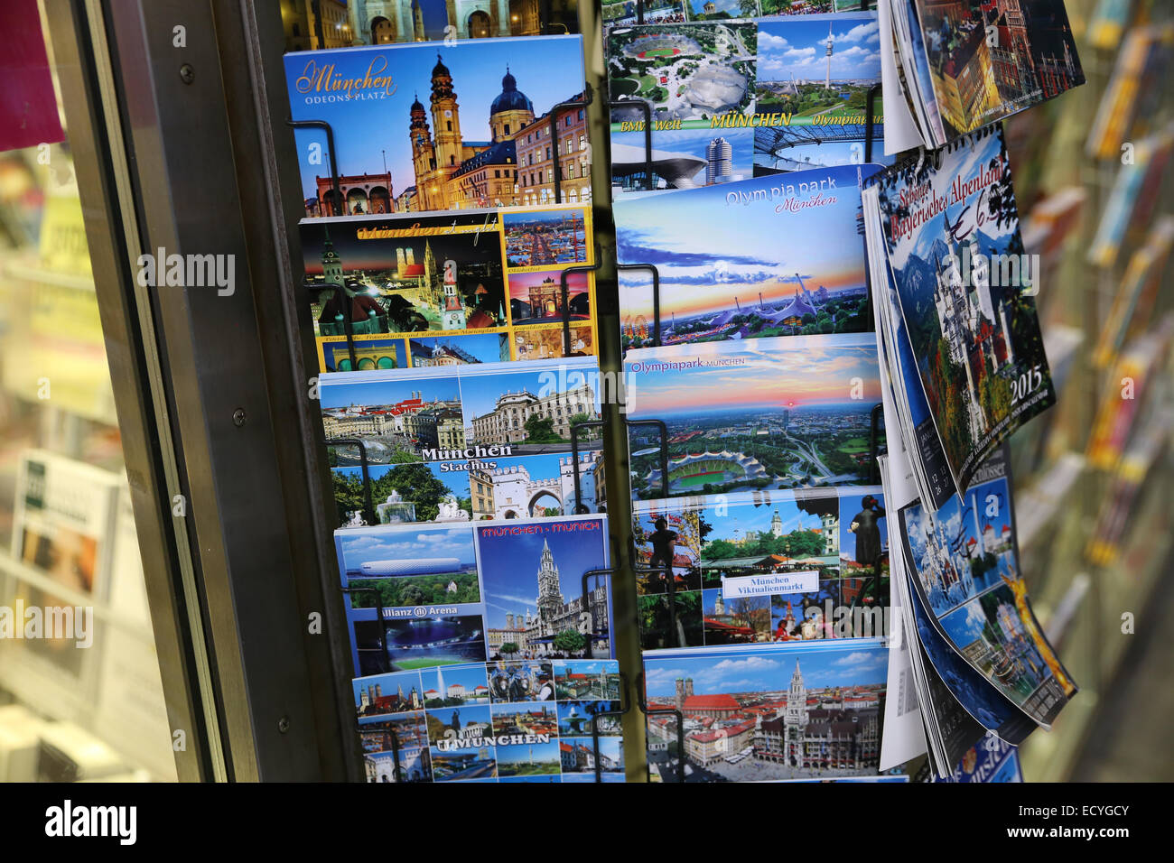 Munich post cards Munchen postcards Stock Photo - Alamy