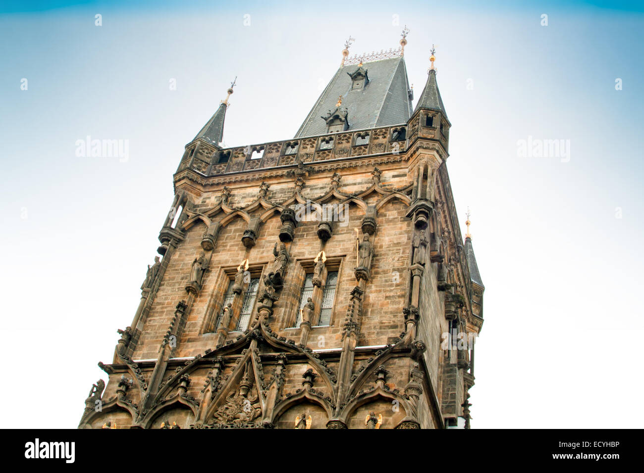 Famous Powder Gate in Prague, Czech Republic Stock Photo - Alamy