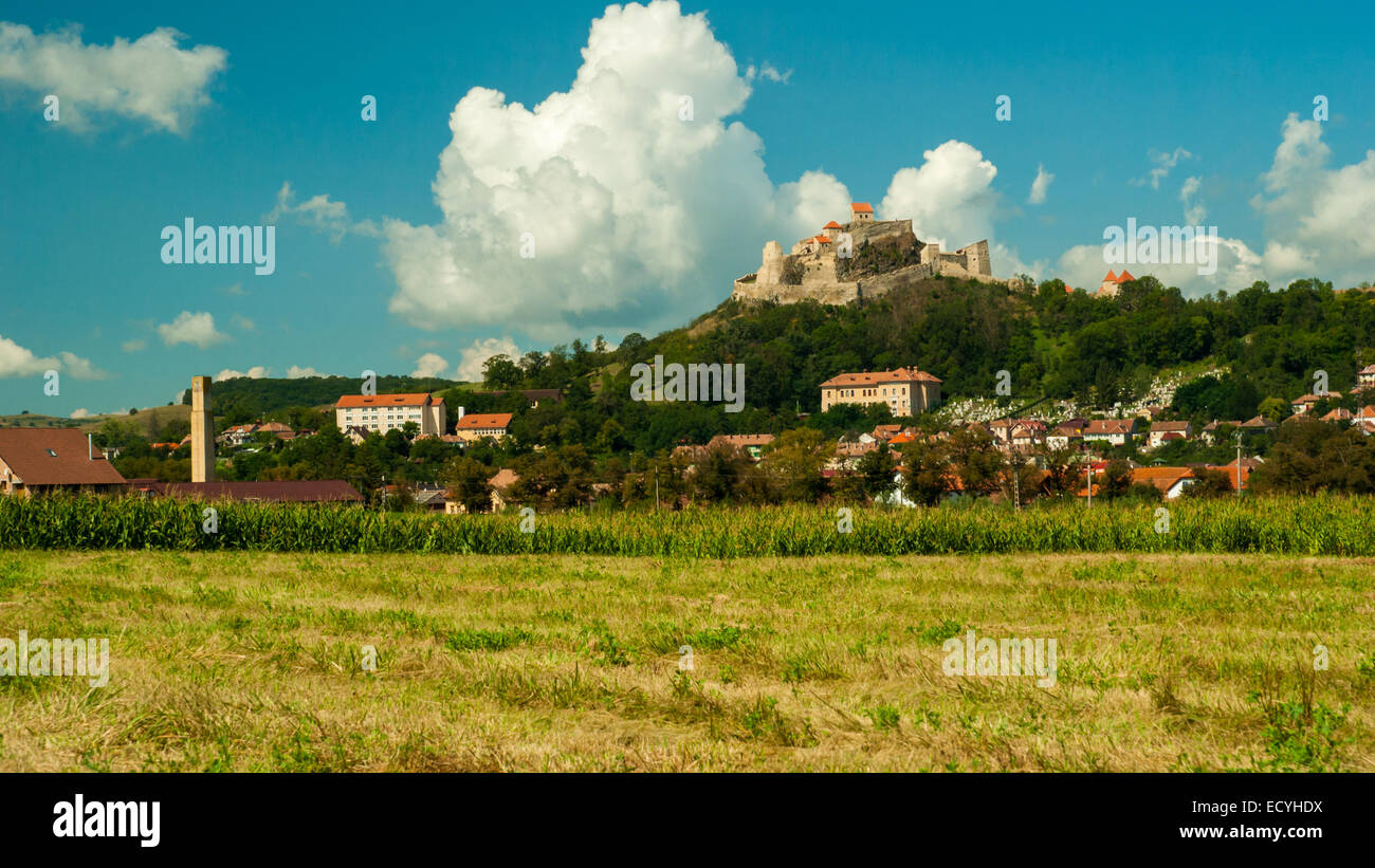 Medieval Fortress Of Rupea, Brasov, Transylvania, Romania Stock Photo ...