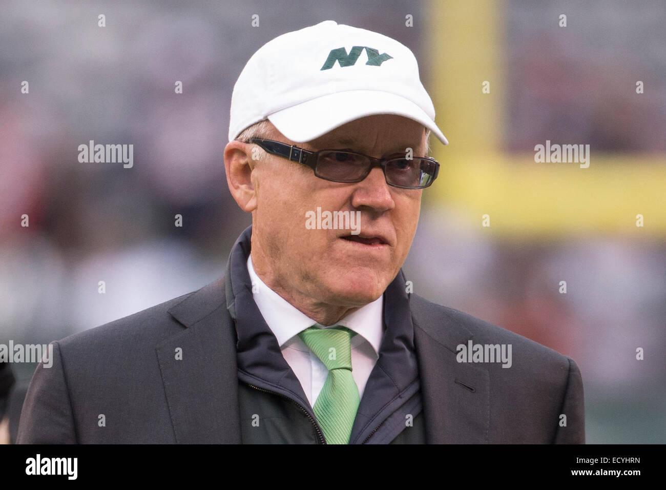 December 21, 2014: New York Jets owner Woody Johnson looks on during ...
