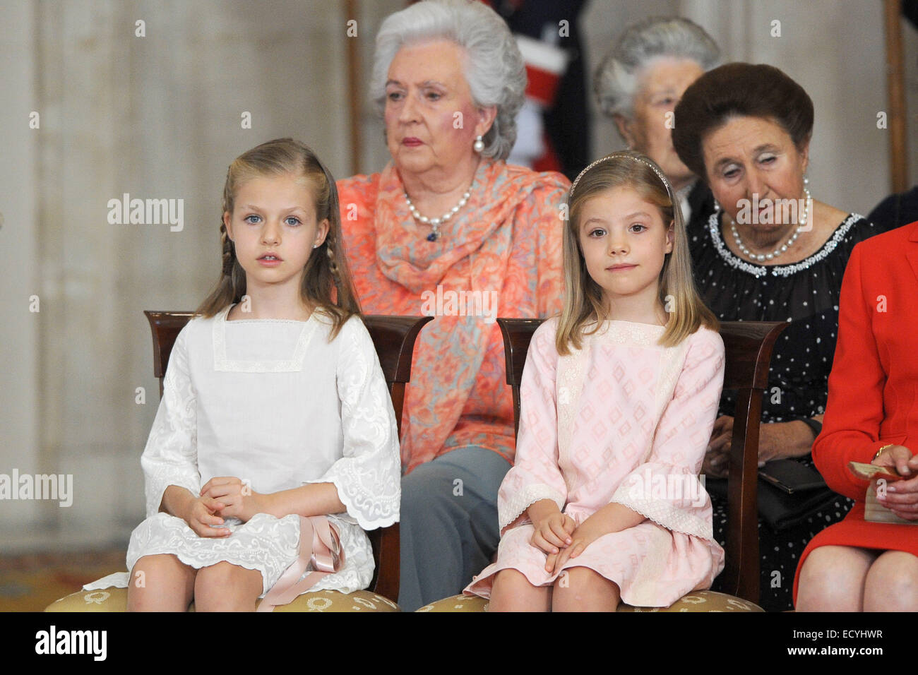 Signing of the abdication law of Spain held at the Royal Palace of ...