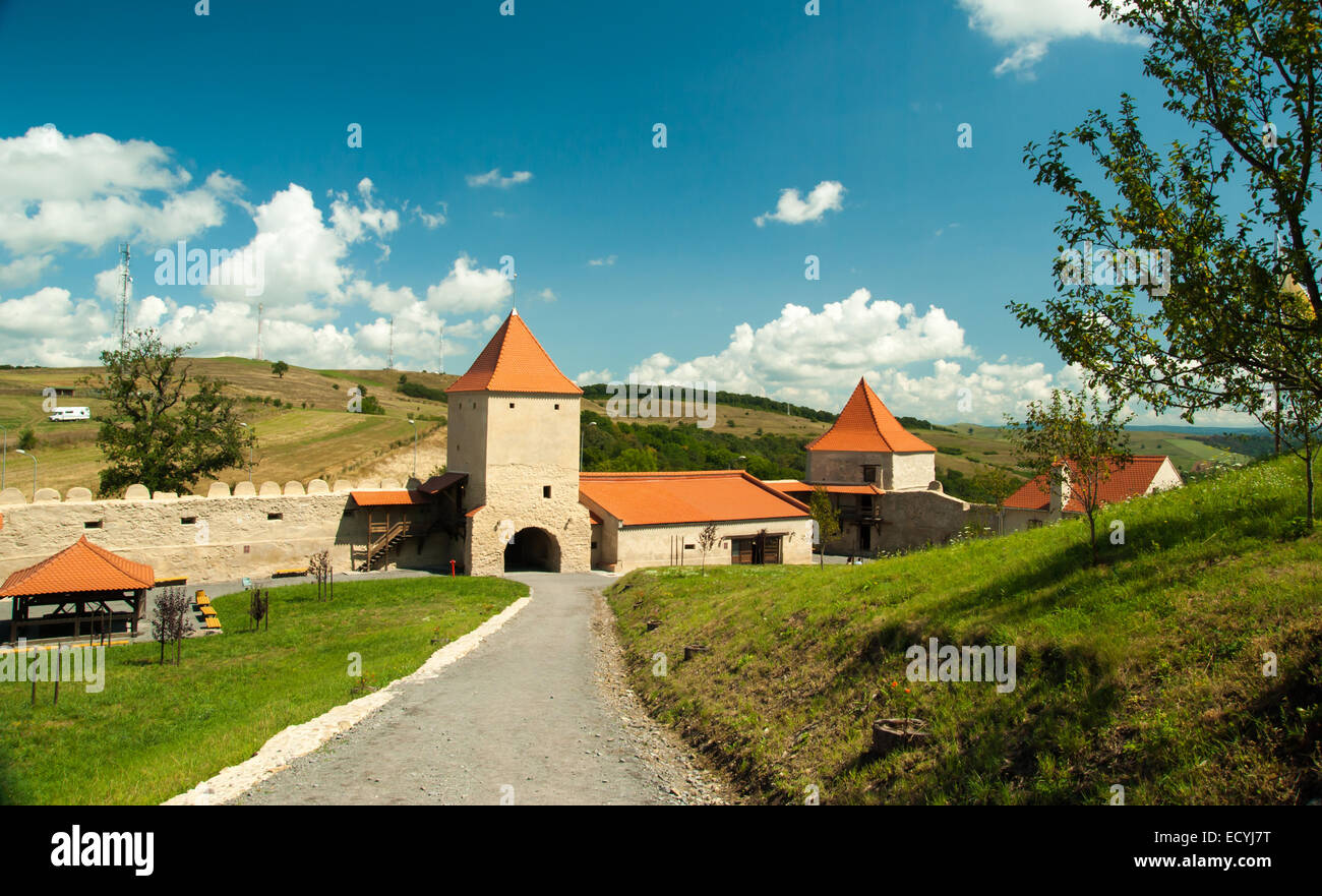 Medieval Fortress Of Rupea, Brasov, Transylvania, Romania Stock Photo ...