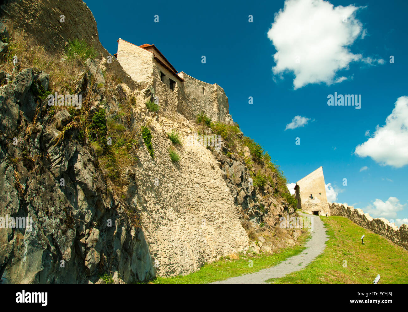 Medieval Fortress Of Rupea, Brasov, Transylvania, Romania Stock Photo ...