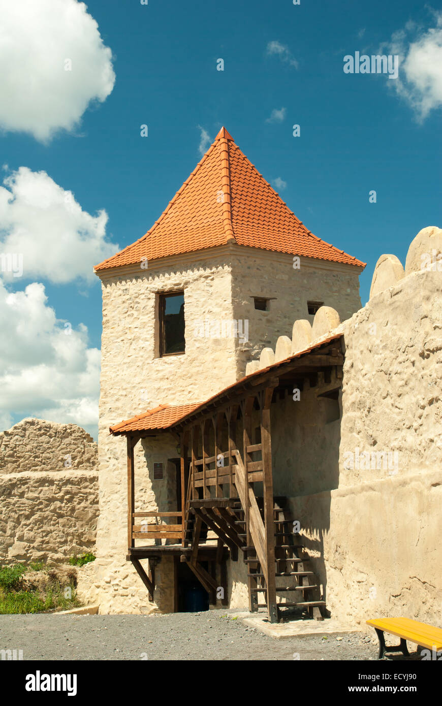 Medieval Fortress Of Rupea, Brasov, Transylvania, Romania Stock Photo ...