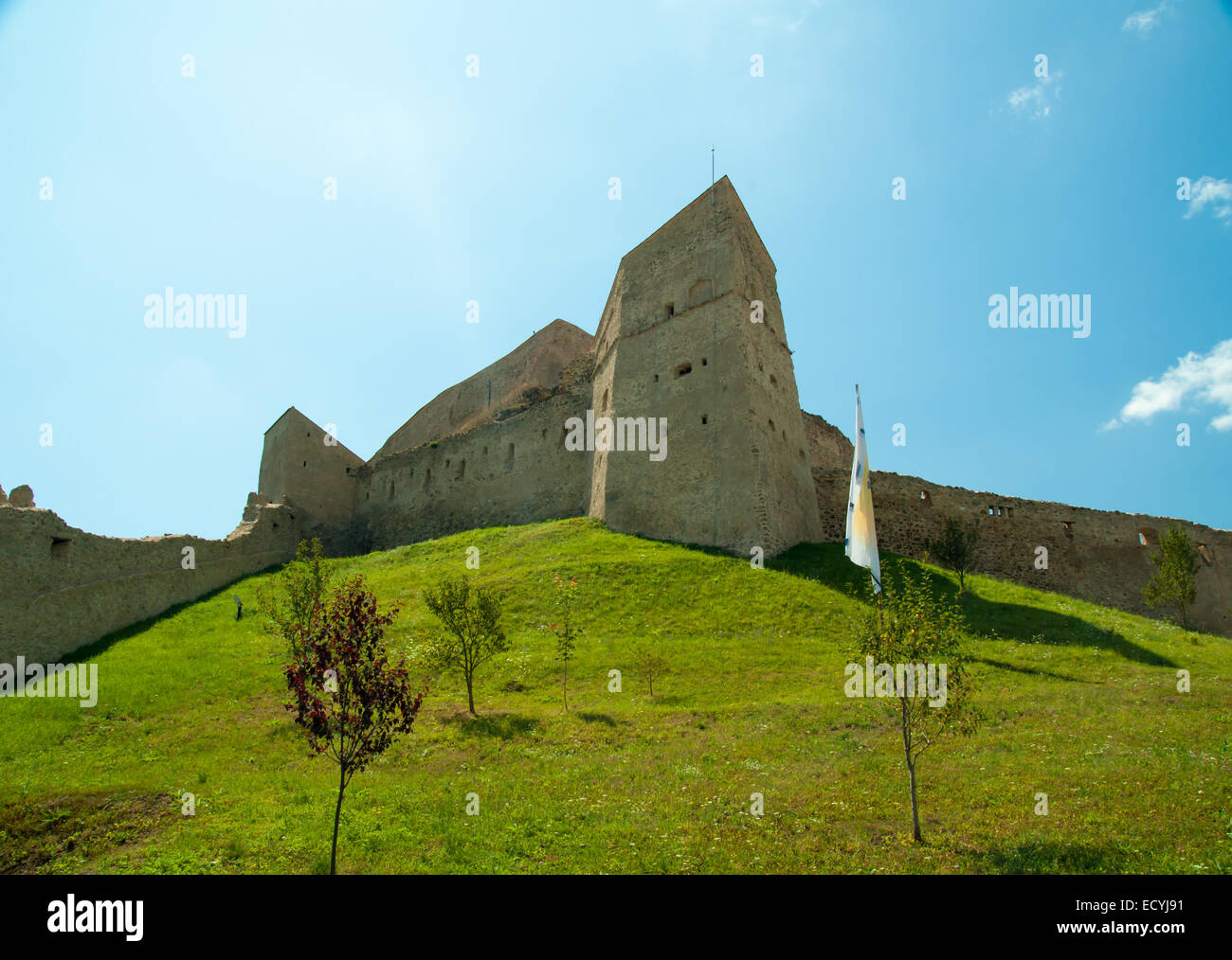 Medieval Fortress Of Rupea, Brasov, Transylvania, Romania Stock Photo ...