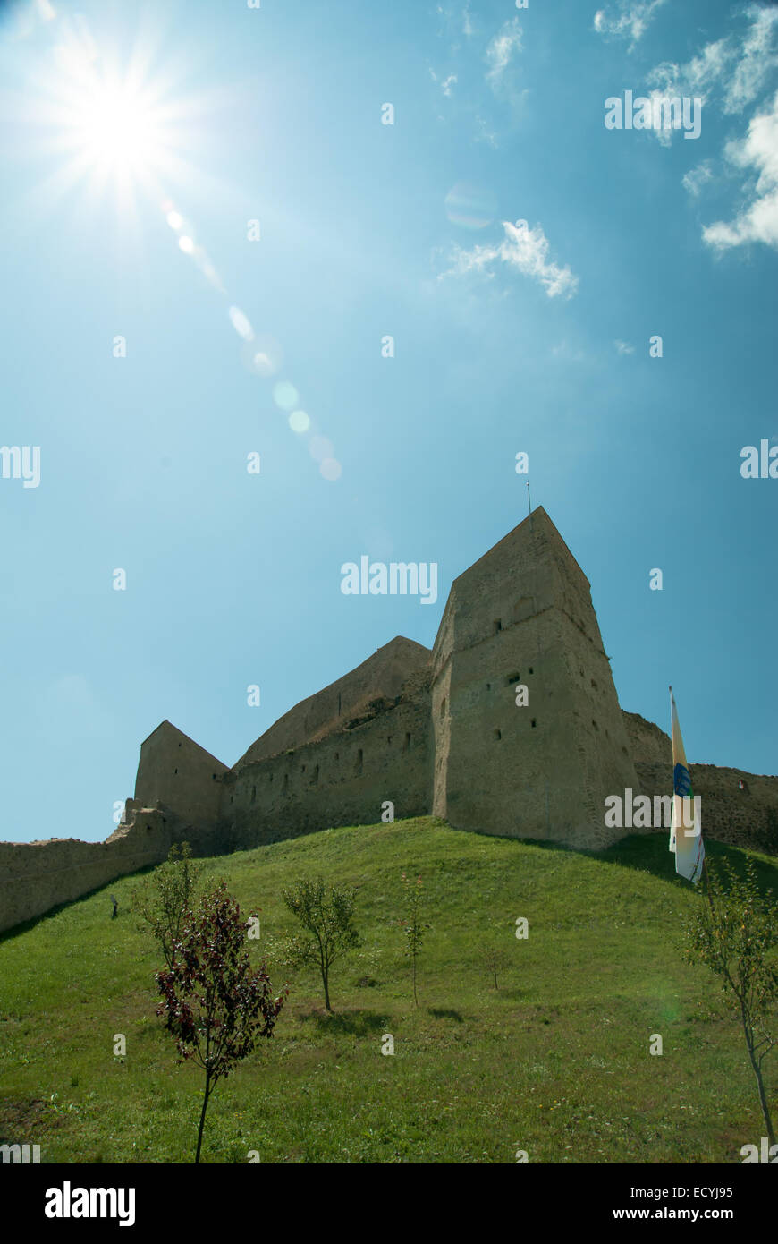 Medieval Fortress Of Rupea, Brasov, Transylvania, Romania Stock Photo ...
