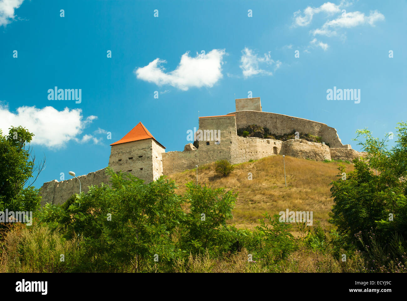 Medieval Fortress Of Rupea, Brasov, Transylvania, Romania Stock Photo ...