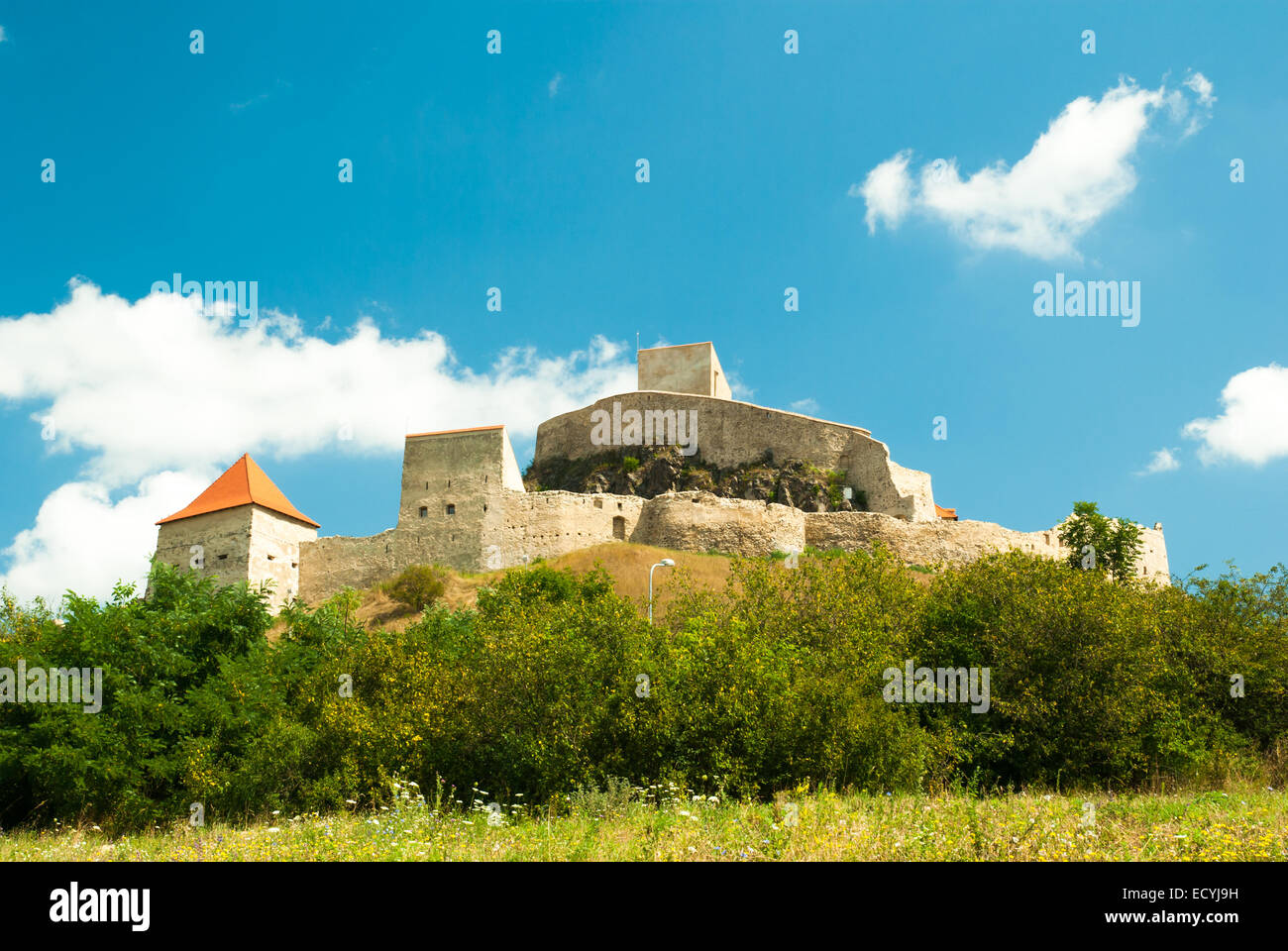 Medieval Fortress Of Rupea, Brasov, Transylvania, Romania Stock Photo ...