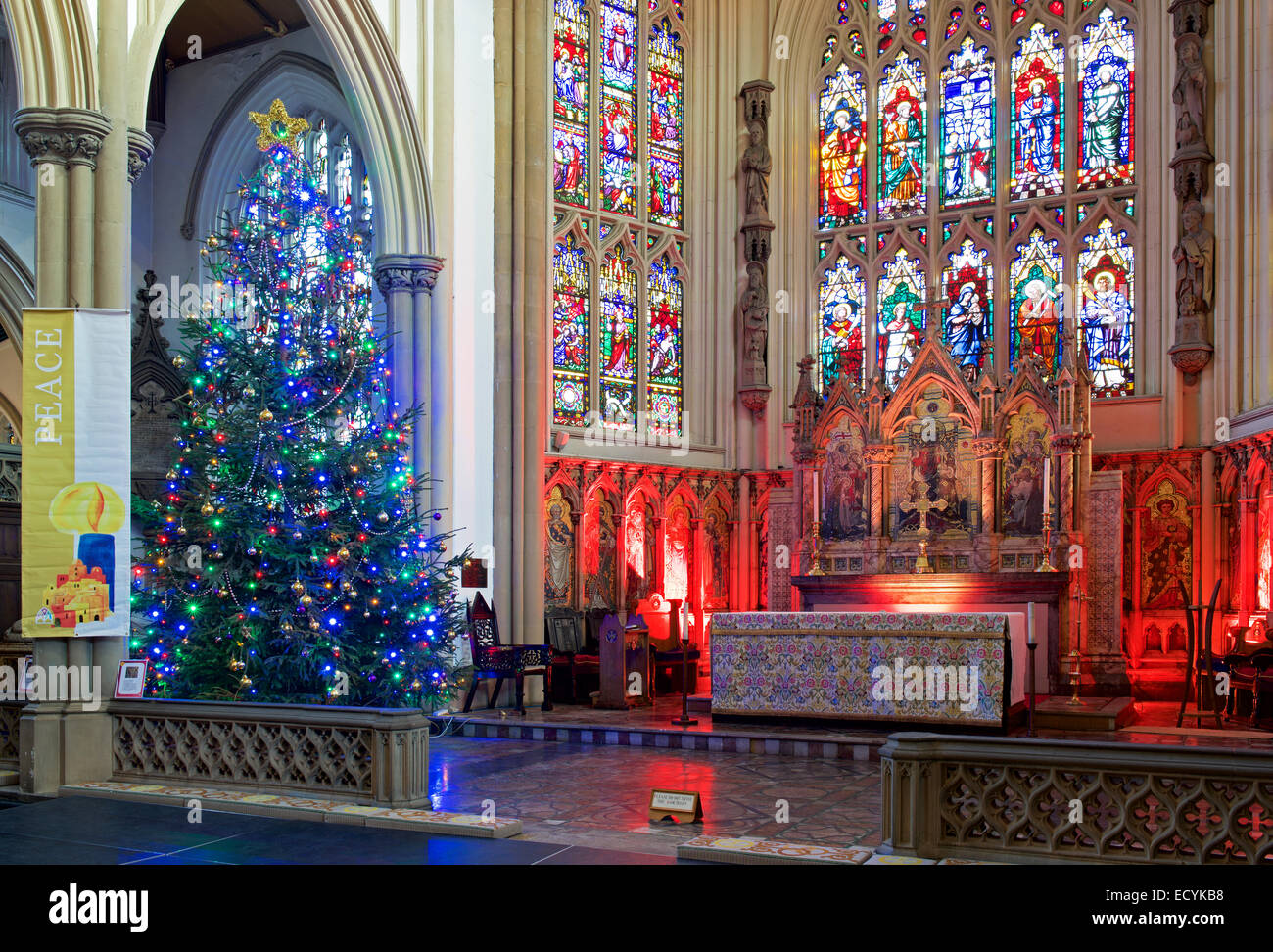Interior of Leeds Minster, Kirkgate, Leeds, West Yorkshire, England UK ...