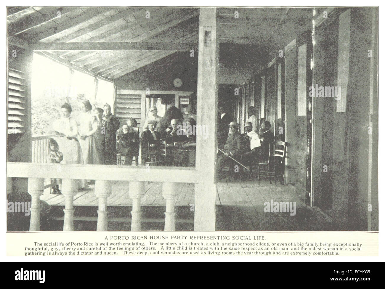 An illustration depicting a traditional Puerto Rican house party ...