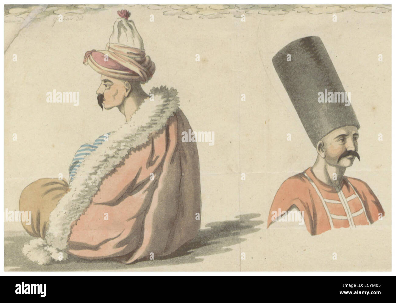 This image from Bartholdy depicts a Janissary, a Turkish gunner from ...