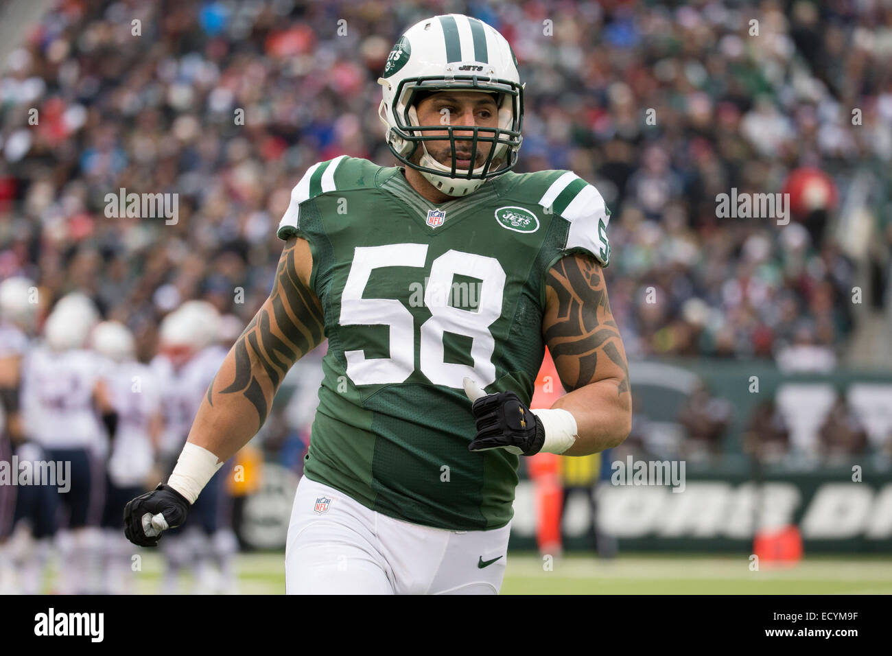 December 21, 2014: New York Jets defensive end Jason Babin (58) in ...