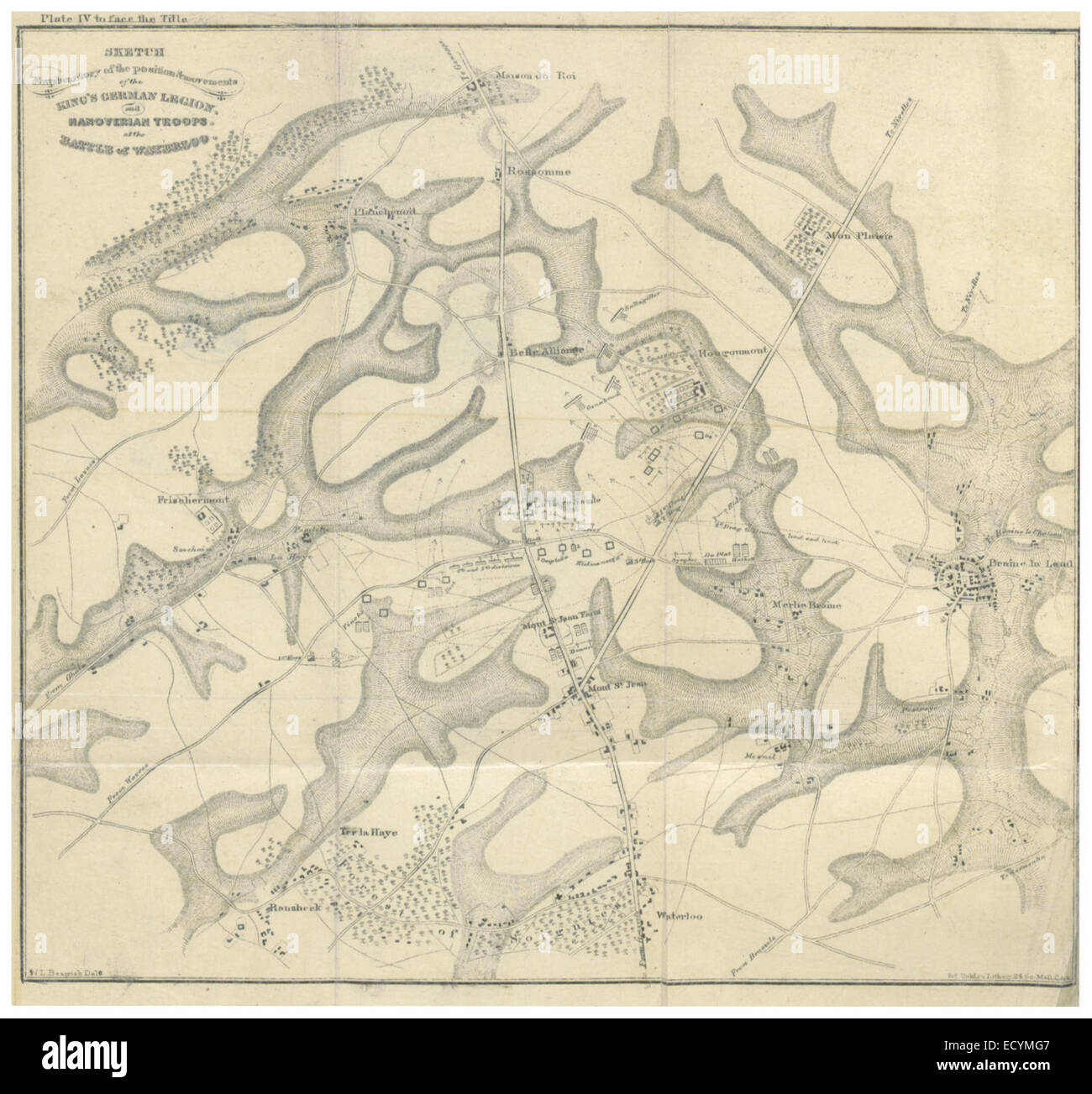 Battle of waterloo map hi-res stock photography and images - Alamy