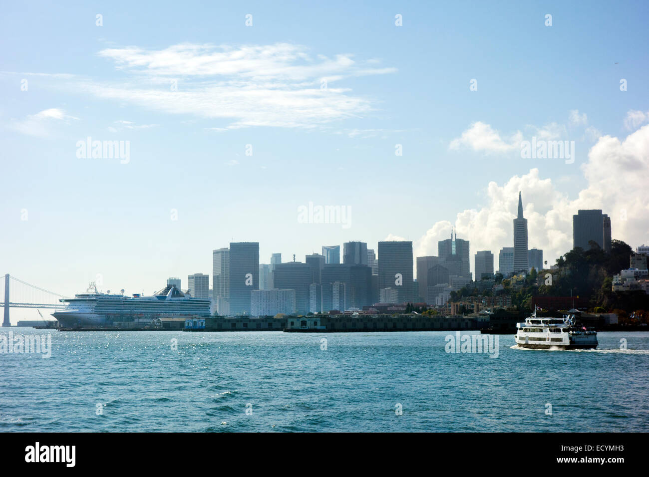 Oakland bay bridge harbor in San Francisco CA Stock Photo - Alamy