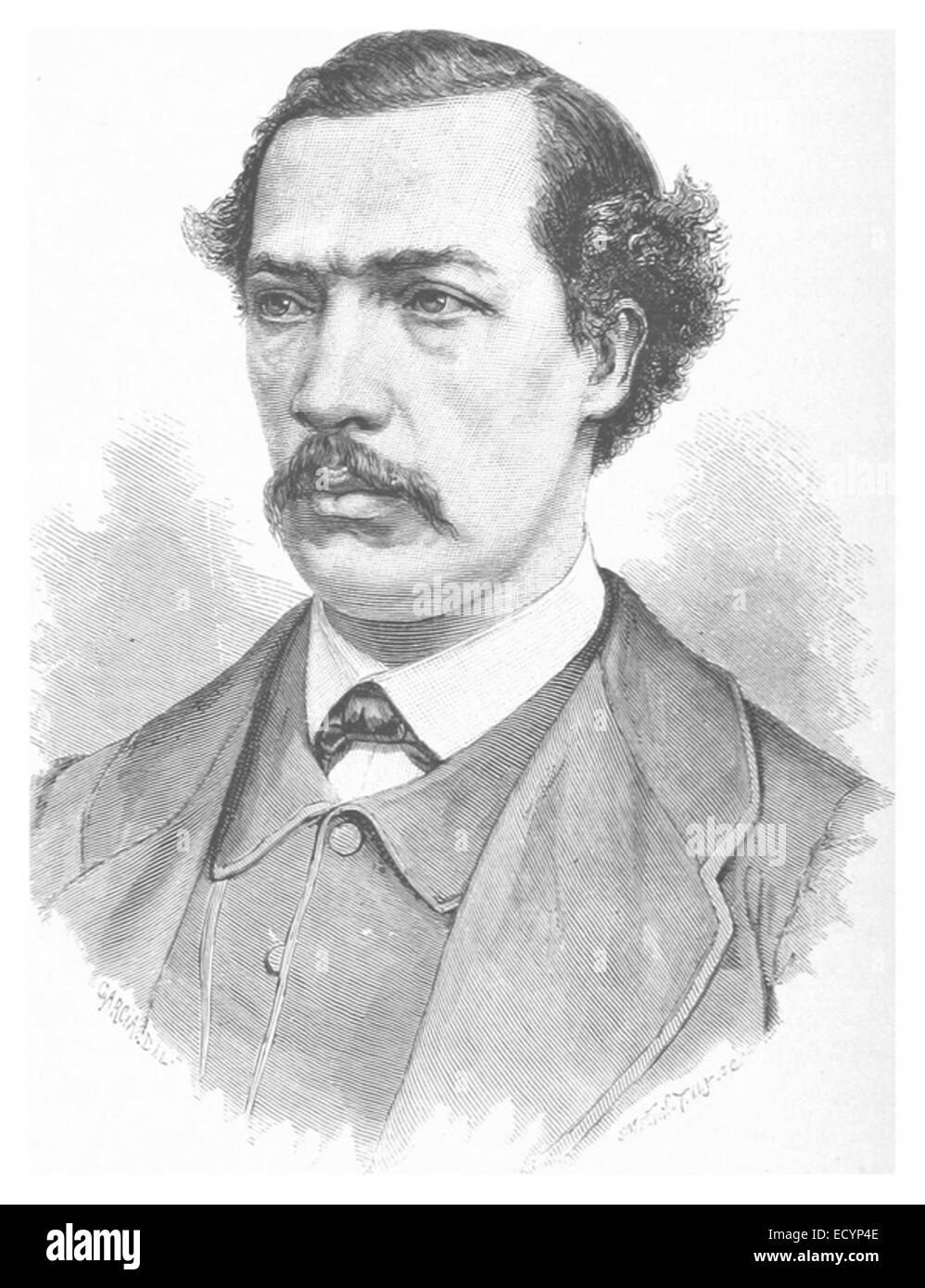 A 1874 portrait of Daniel Nuñez by Campero, depicting a notable figure ...