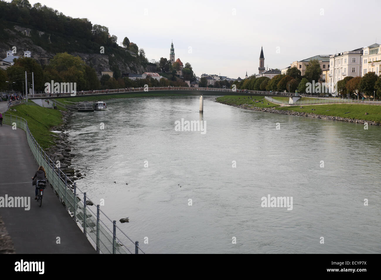 Salzach Salzburg river Stock Photo - Alamy