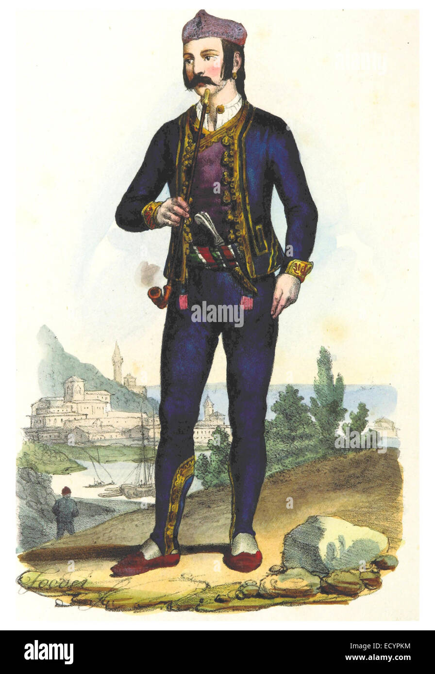 CARRARA(1846) Dalmazia (6) Vorstädter von Sebenico Stock Photo - Alamy