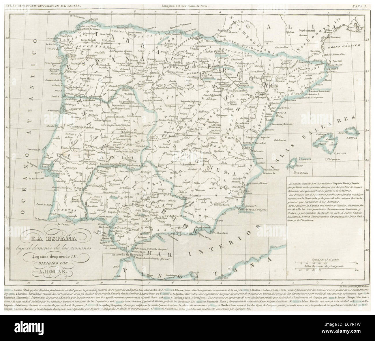 An 1849 historical geographical map from Chao's *Atlas Historico ...