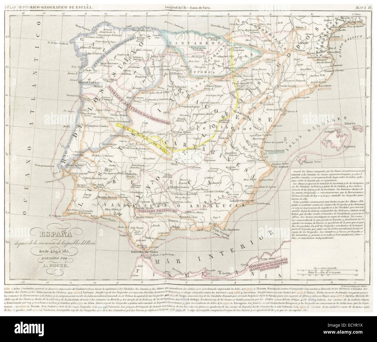This map from the 1849 Atlas Historico Geografico de España provides a ...